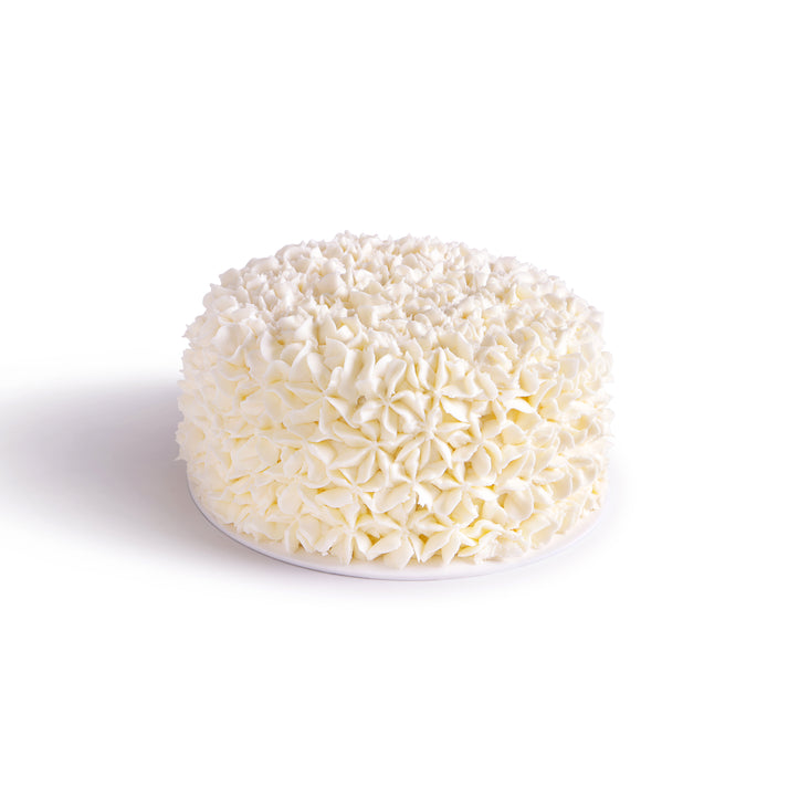 White Rosette Cake | Elegant Lemon Cream Coffee Dessert – Martone